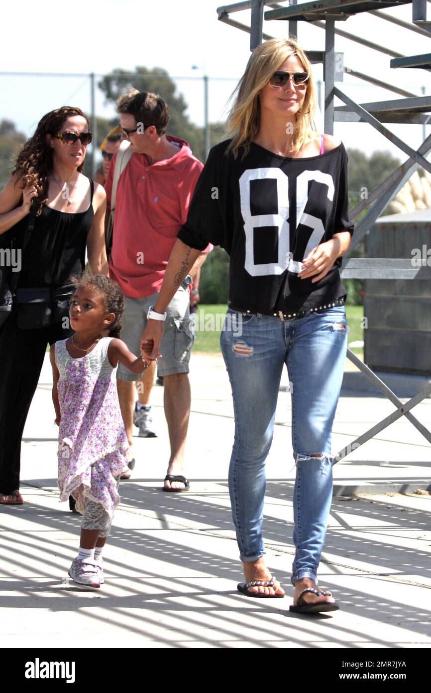 Heidi Klum along with her new boyfriend Martin Kristen and her children ...