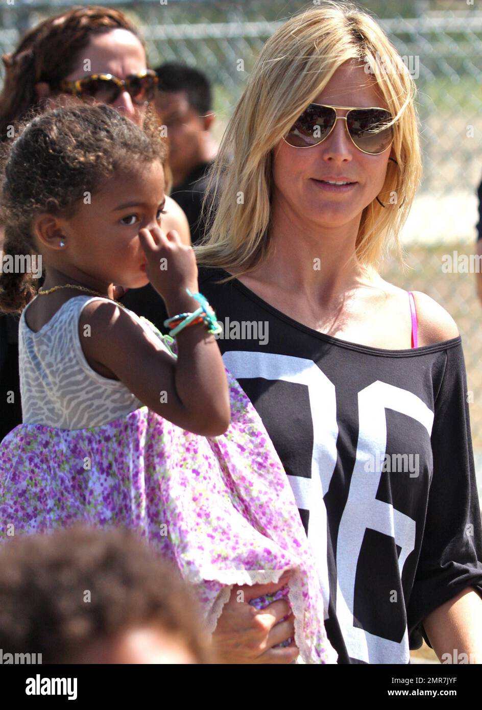 Heidi Klum along with her new boyfriend Martin Kristen and her children ...