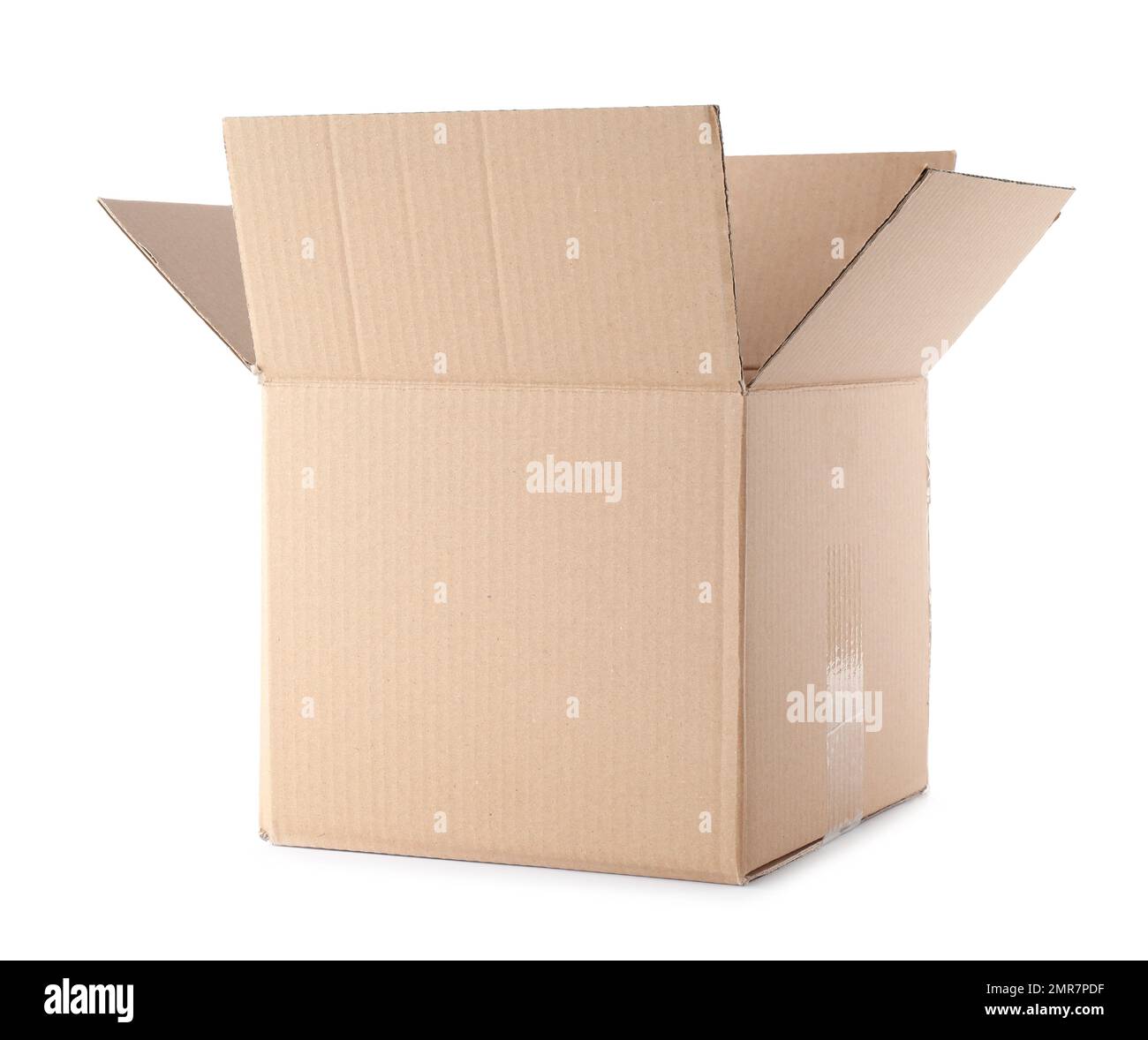 Cardboard box isolated on white. Mockup for design Stock Photo - Alamy