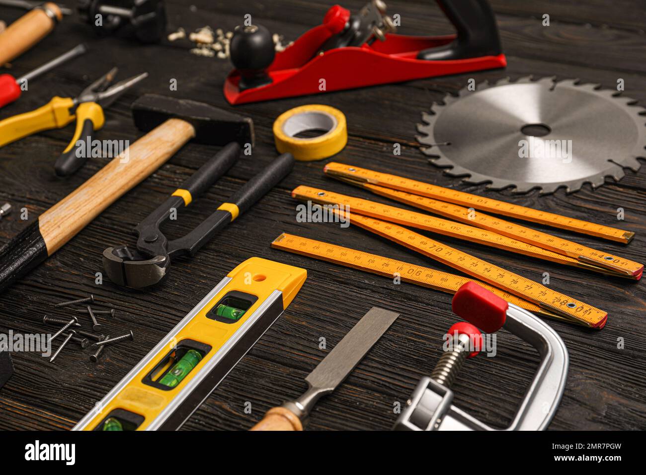 Carpenters level tools hi-res stock photography and images - Alamy