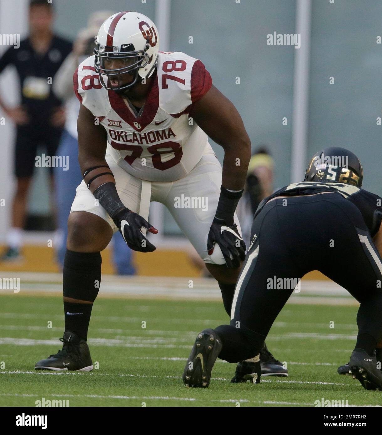 File-This Sept. 23, 2017, file photo shows Oklahoma offensive lineman ...