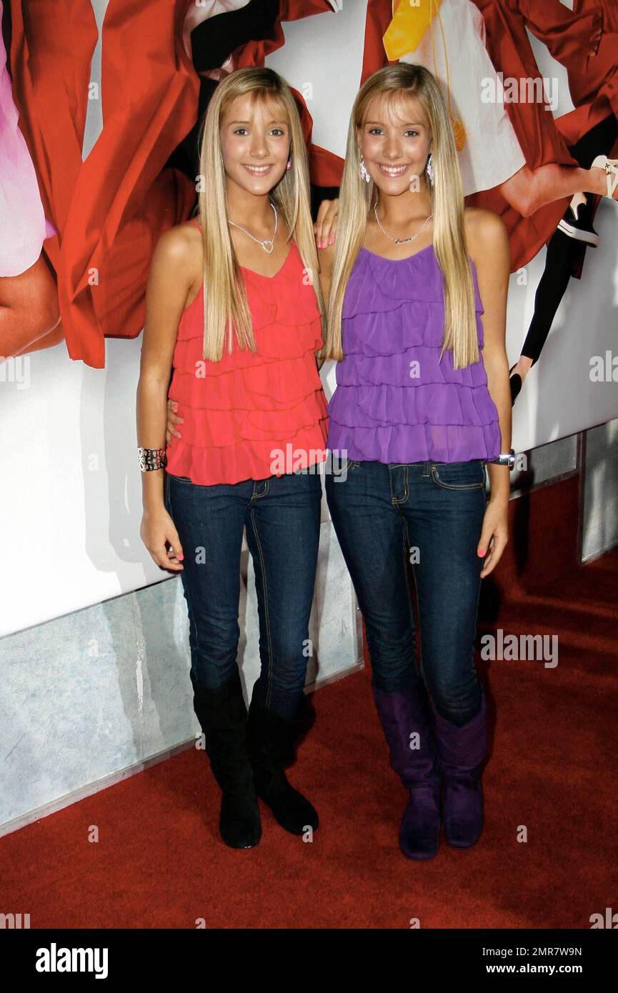 Milly Rosso and Becky Rosso attend the premiere of "High School Musical ...
