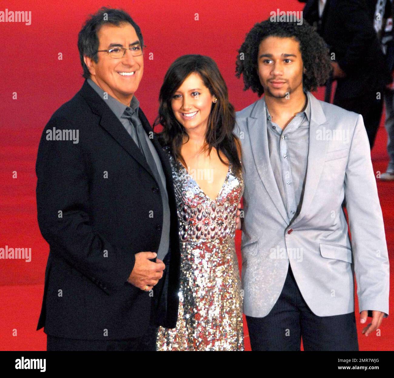 Director Kenny Ortega, Ashley Tisdale and Corbin Bleu walk the red ...