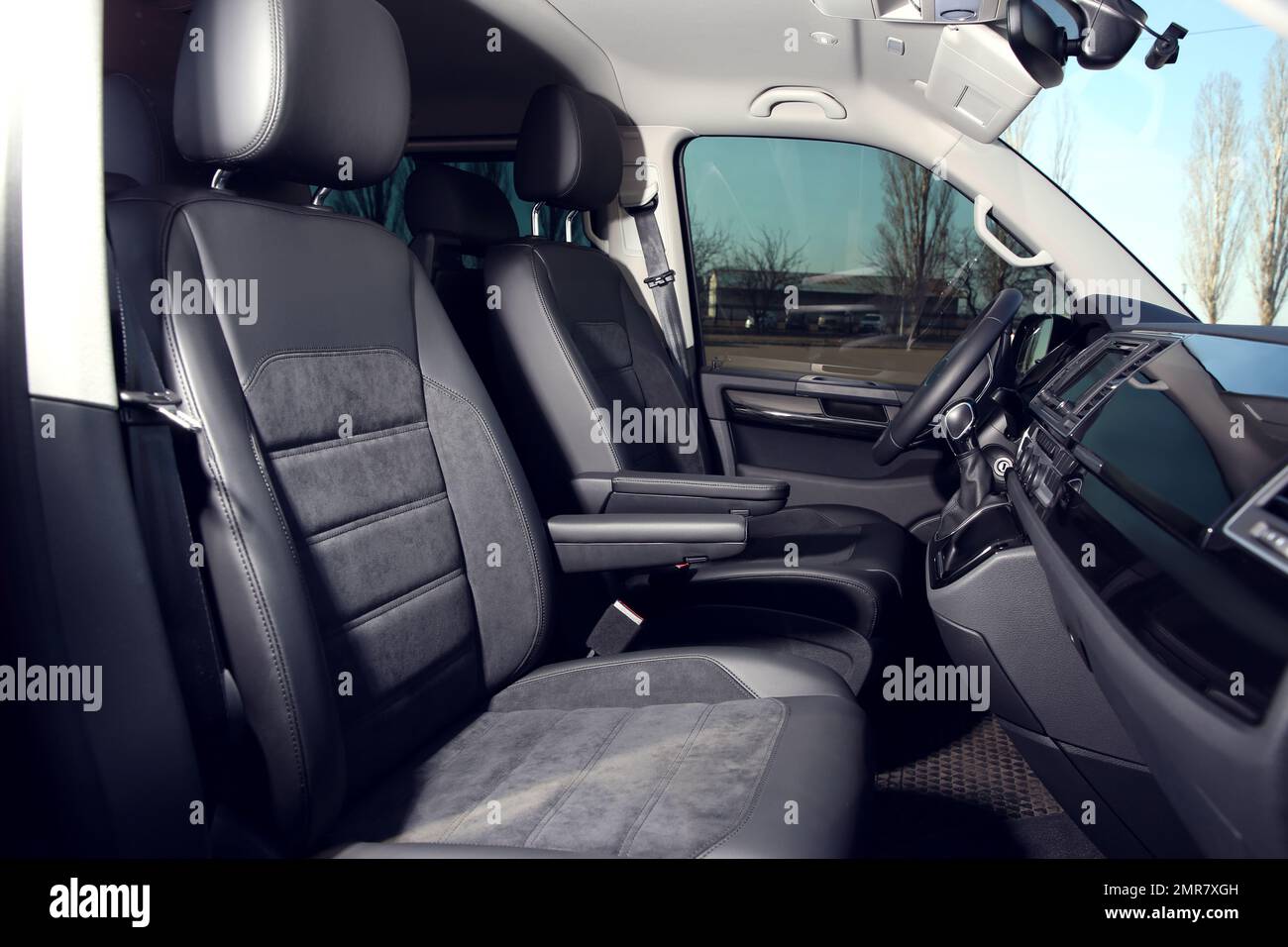 Closeup view of new modern car inside Stock Photo - Alamy