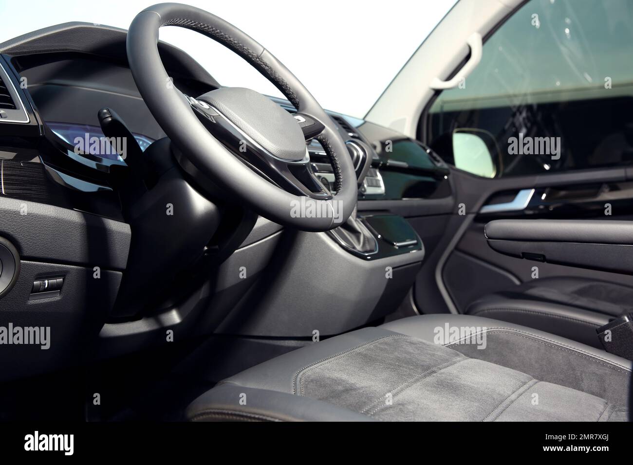 Closeup view of new modern car inside Stock Photo - Alamy
