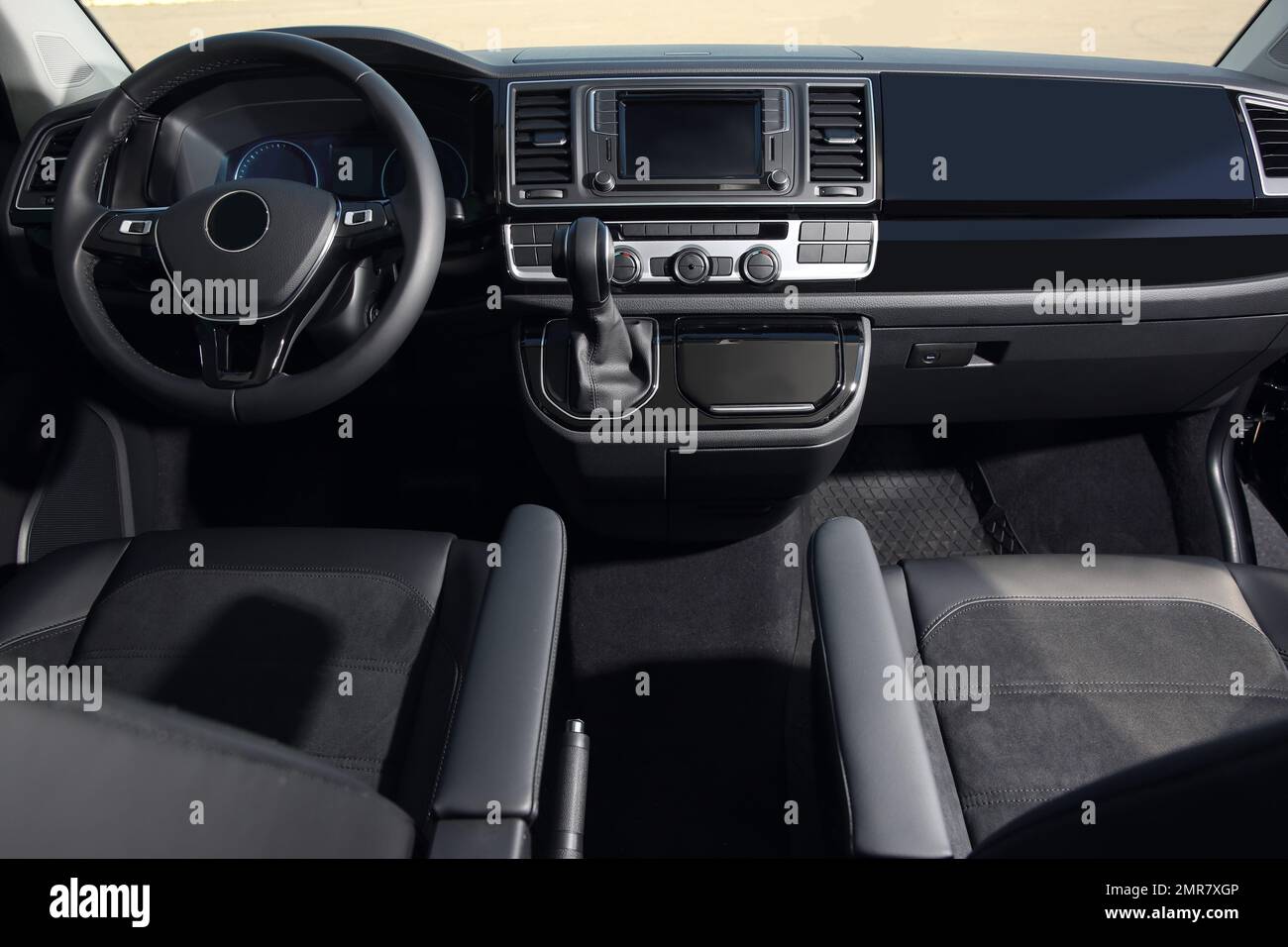 Closeup view of new modern car inside Stock Photo - Alamy