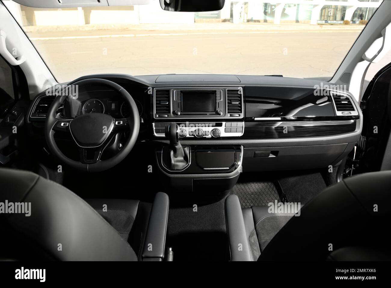 Closeup view of new modern car inside Stock Photo - Alamy