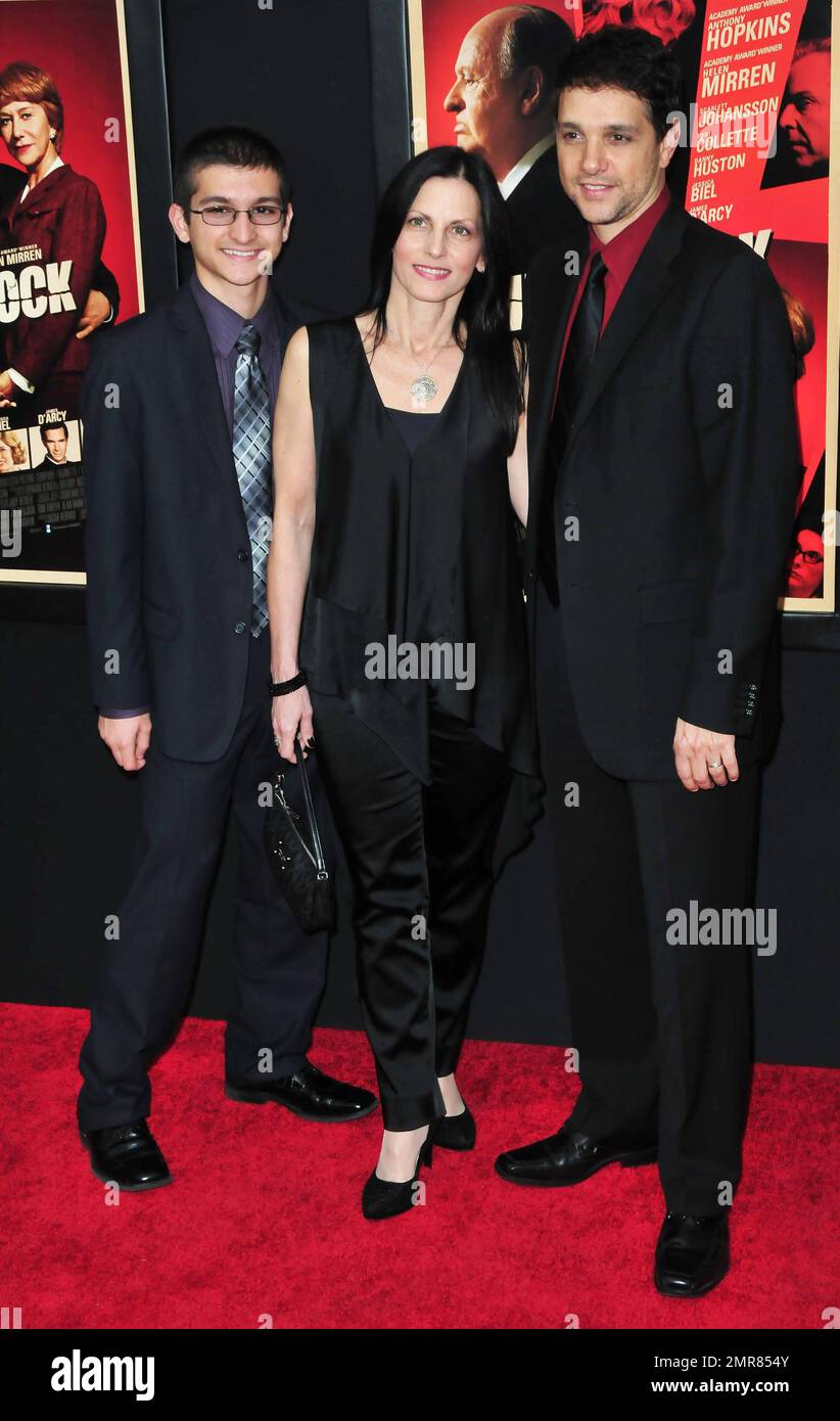 Ralph Macchio and family at the premiere of 'Hitchcock' at the Ziegfeld ...