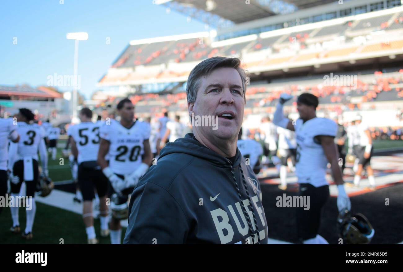 Colorado head coach Mike MacIntyre after an NCAA college football game ...