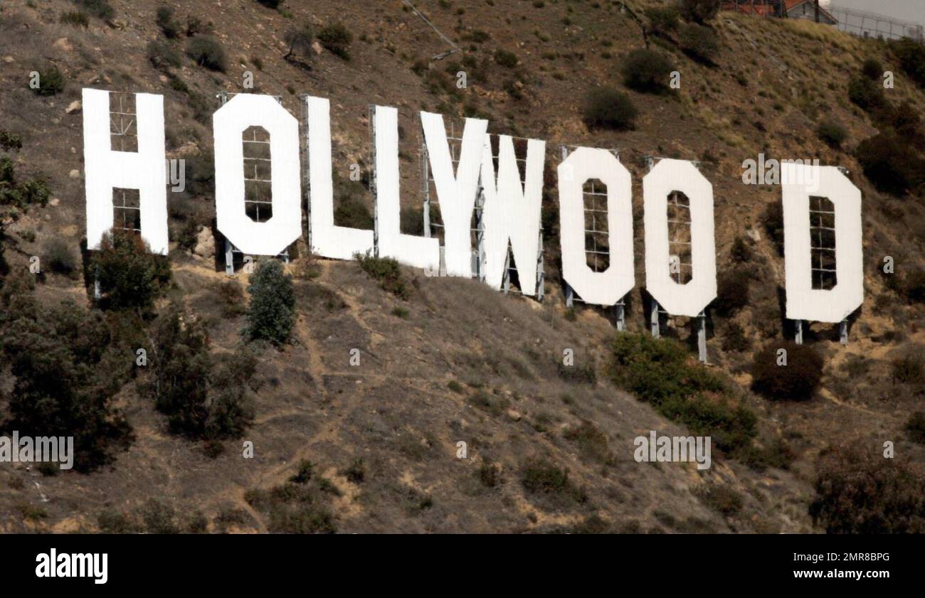 The famous Hollywood sign was in danger today as a fire raged on the ...