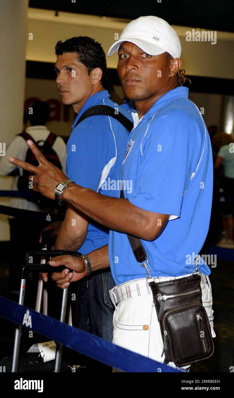 Soccer player Carlos Pavon with the Hondonduran National Footbal Team ...