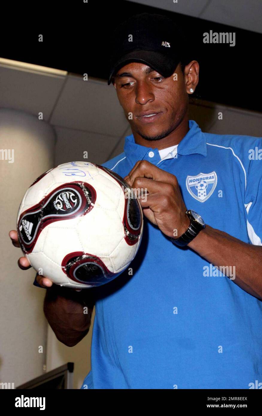 Soccer player Carlo Costly with the Hondonduran National Footbal Team ...