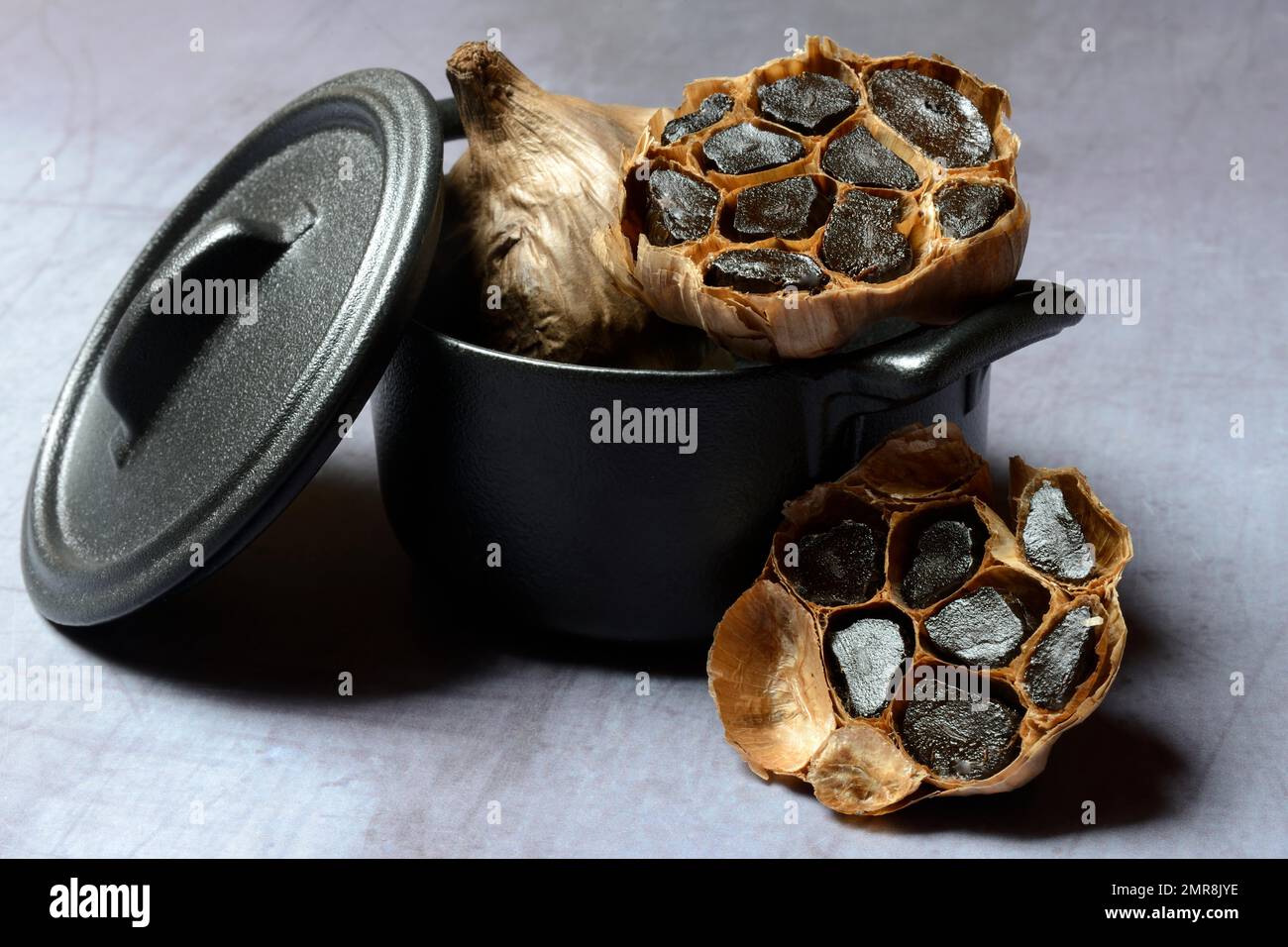 Black fermented garlic (Allium sativum Stock Photo - Alamy