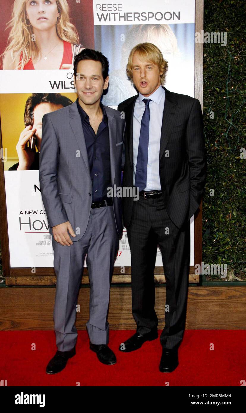 Paul Rudd and Owen Wilson at the Los Angeles premiere of "How Do You ...