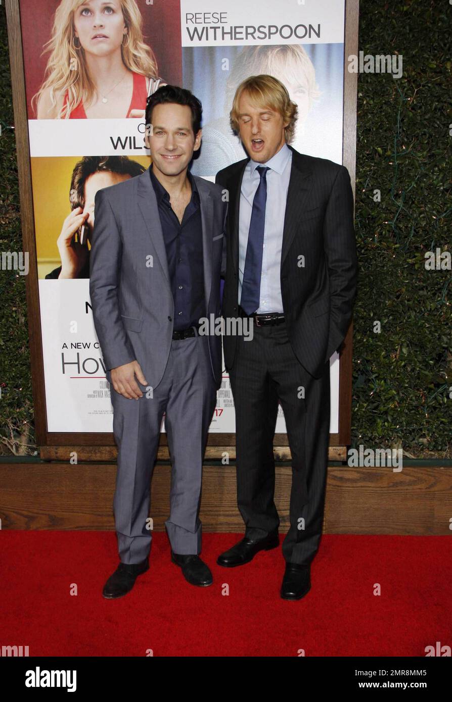 Paul Rudd and Owen Wilson at the Los Angeles premiere of "How Do You ...
