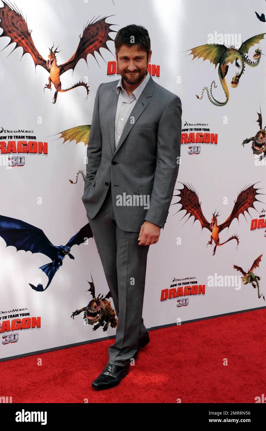 Gerard Butler at the premiere of How To Train Your Dragon, at the ...