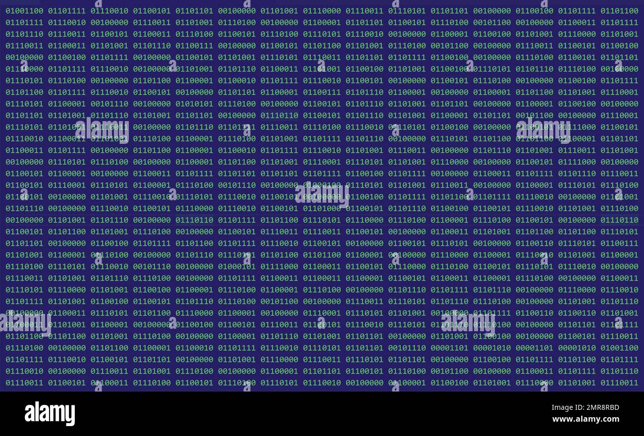 Computer Binary Code Of Ones And Zeros Displayed On A Digital Screen