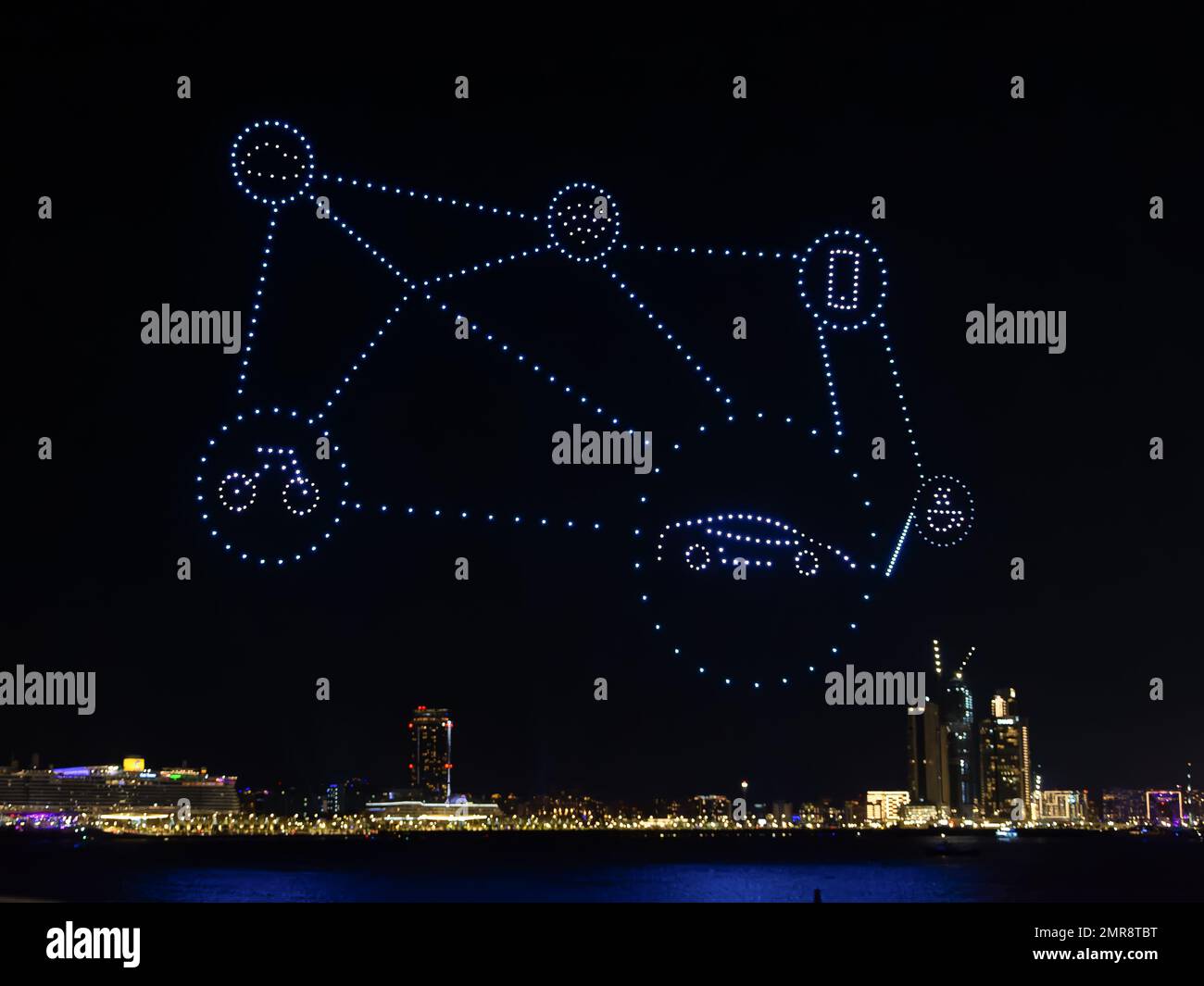 Beautiful drone light show hi-res stock photography and images - Alamy