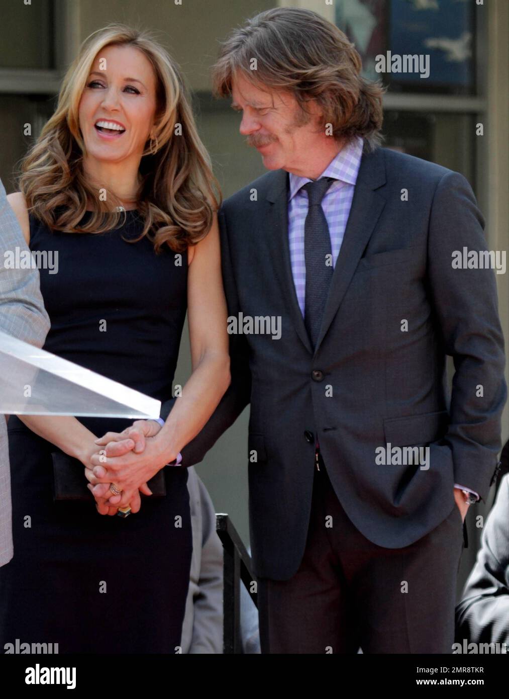 Actors William H. Macy and Felicity Huffman receive their side-by-side stars on the Hollywood ...