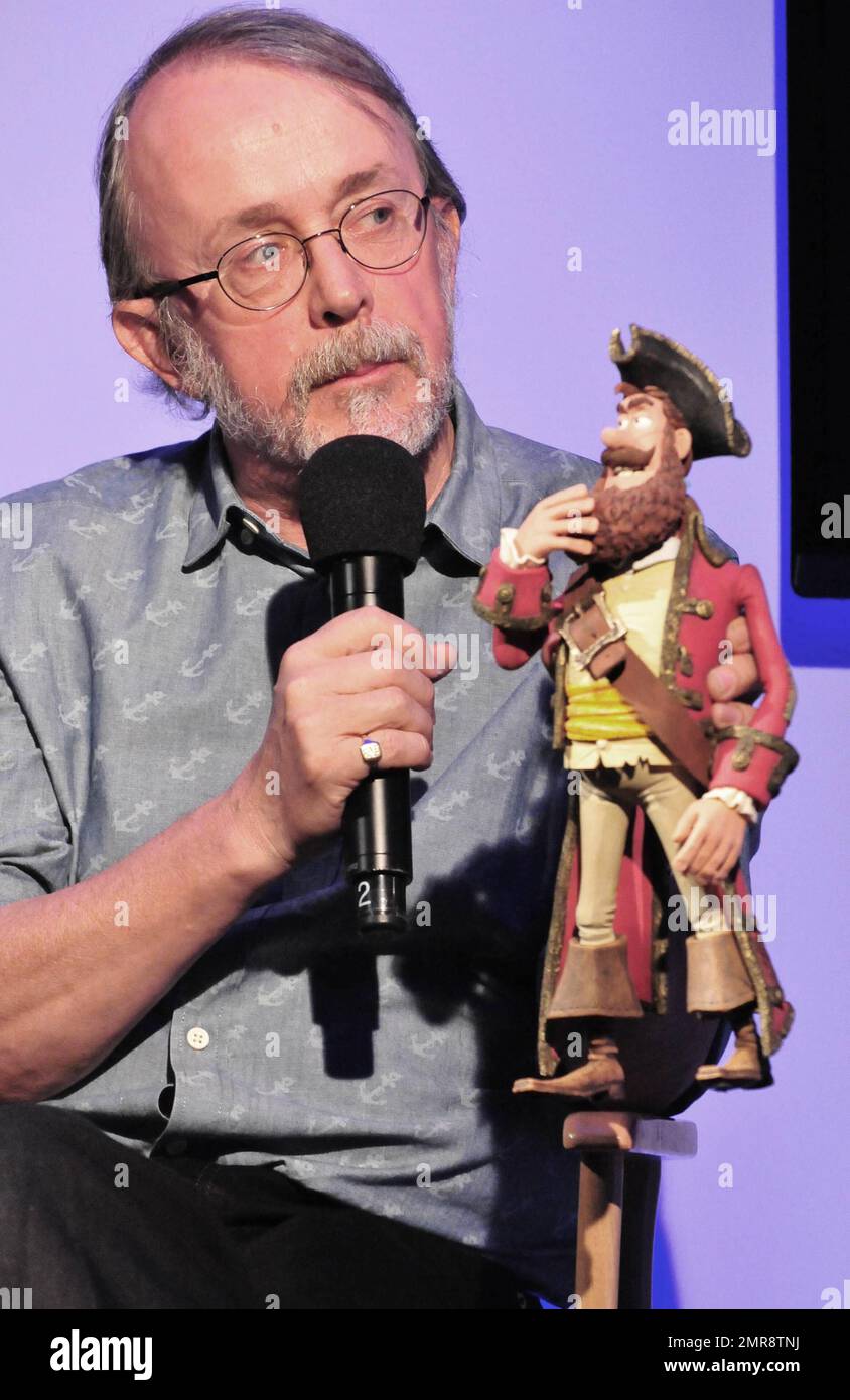 "The Pirates! Band of Misfits" star Hugh Grant and director Peter Lord ...