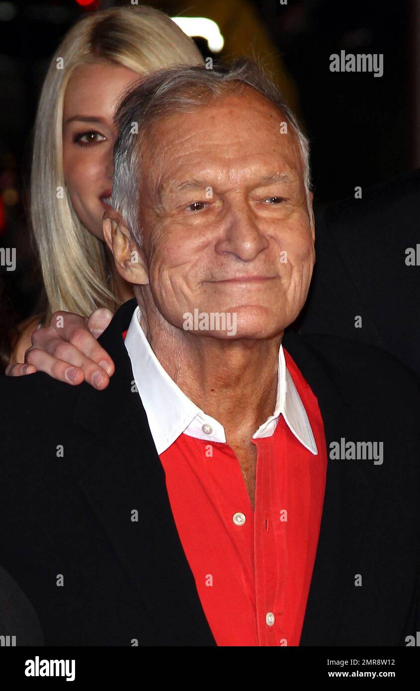 Playboy founder Hugh Hefner celebrates his 85th birthday in a combo ...