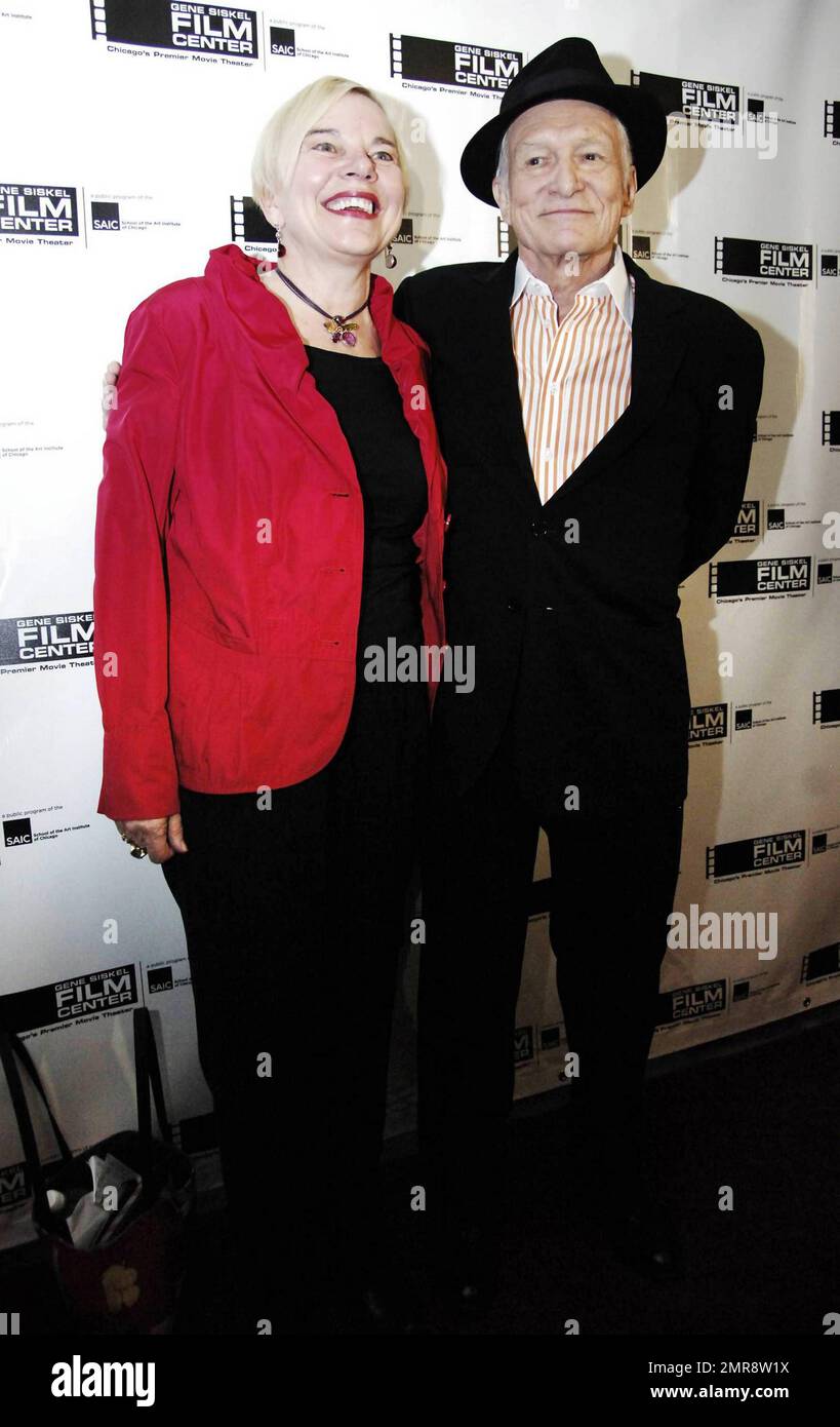 Hugh Hefner and Brigitte Berman attend a screening of "Hugh Hefner ...
