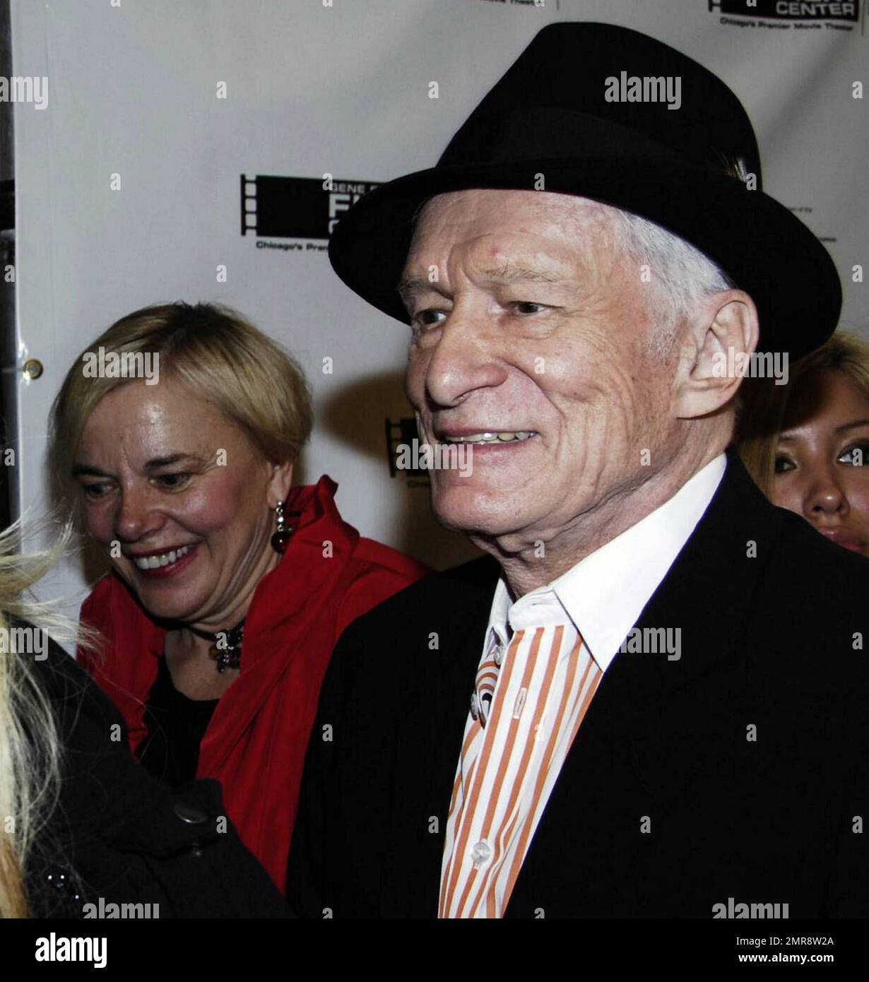 Hugh Hefner and Brigitte Berman attend a screening of "Hugh Hefner ...