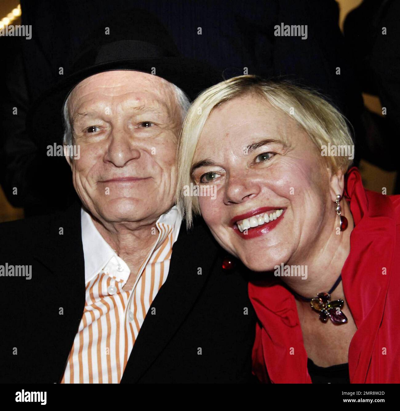 Hugh Hefner and Brigitte Berman attend a screening of "Hugh Hefner ...