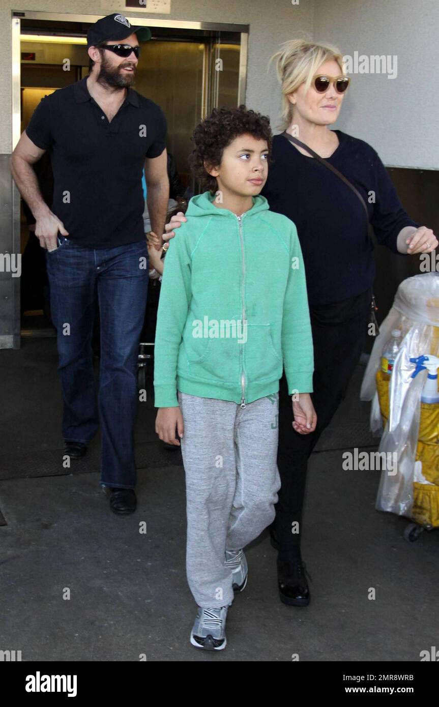 Hugh jackman and deborra lee furness and kids hi-res stock photography ...