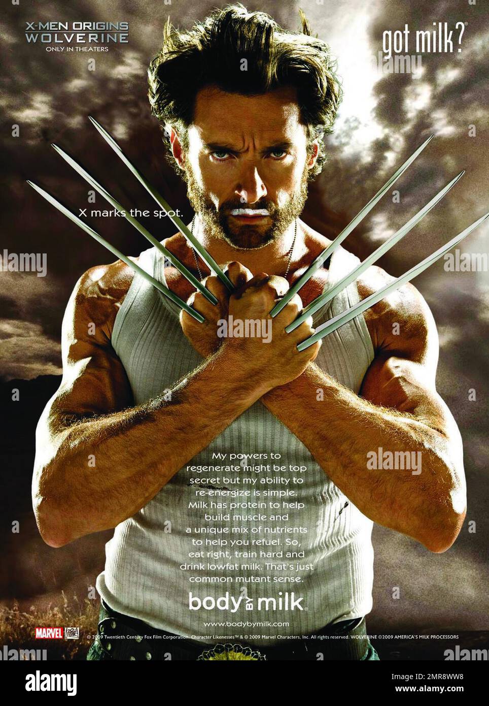 Hugh Jackman shows off his super hero muscles in the latest "Got Milk ...