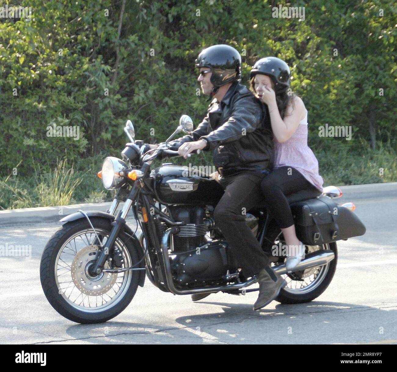 Exclusive!! Hugh Laurie takes his daughter Rebecca for a ride on his ...