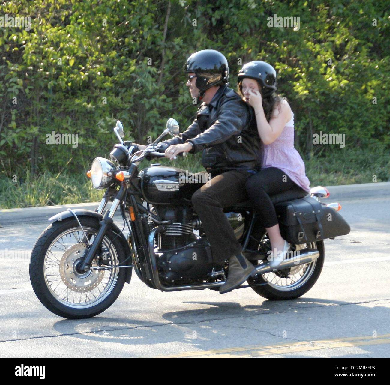 Exclusive!! Hugh Laurie takes his daughter Rebecca for a ride on his ...
