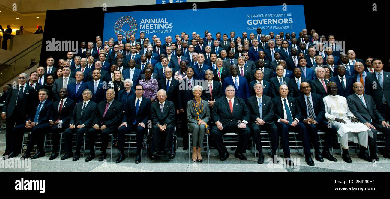 International Monetary Fund (IMF) Governors gather for a group photo ...