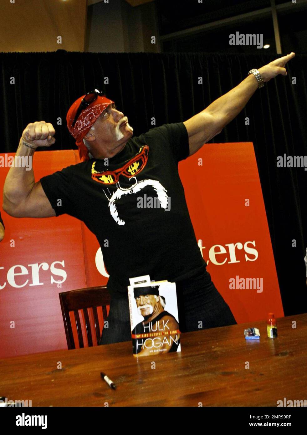 Hulk Hogan signs copies of his new book "Hulk Hogan: My Life Outside ...