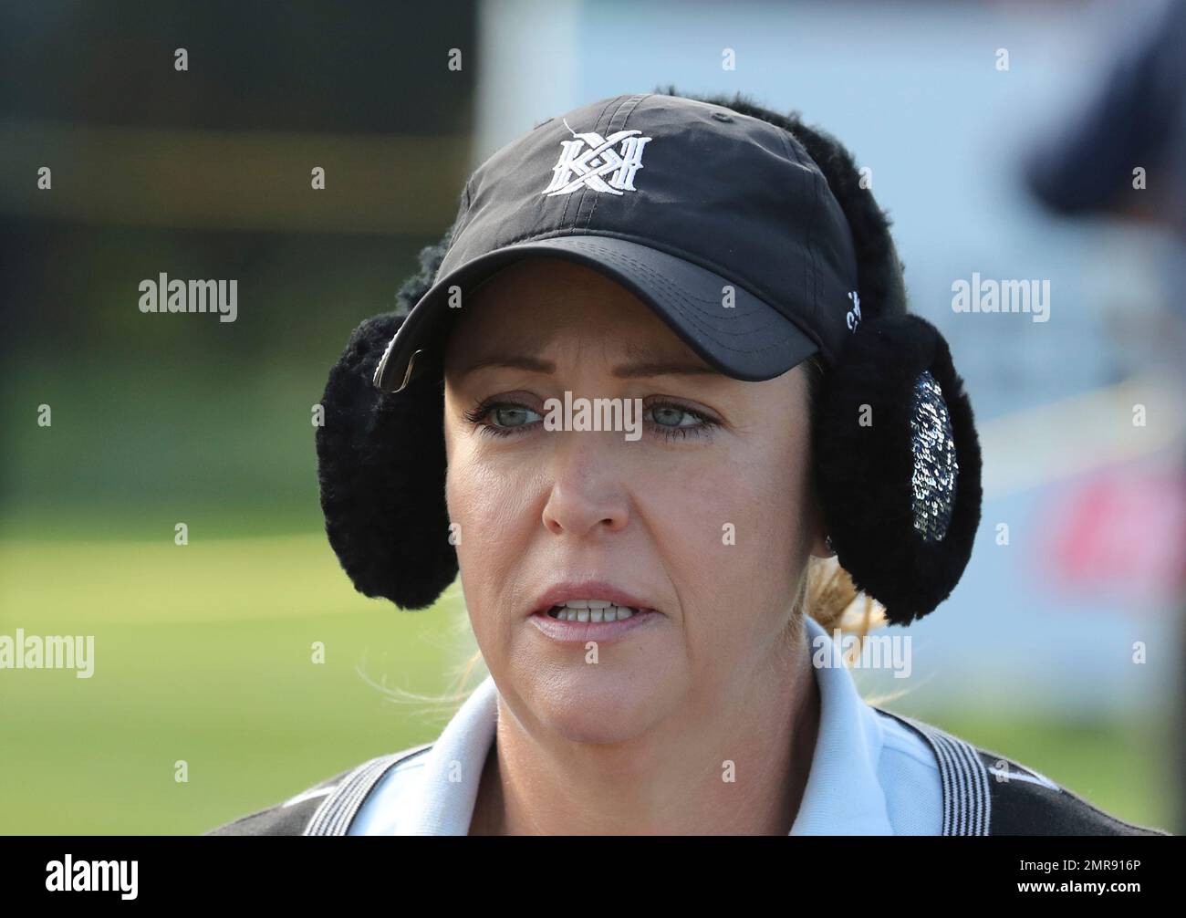 Cristie Kerr of the United States walks on the second hole during the ...