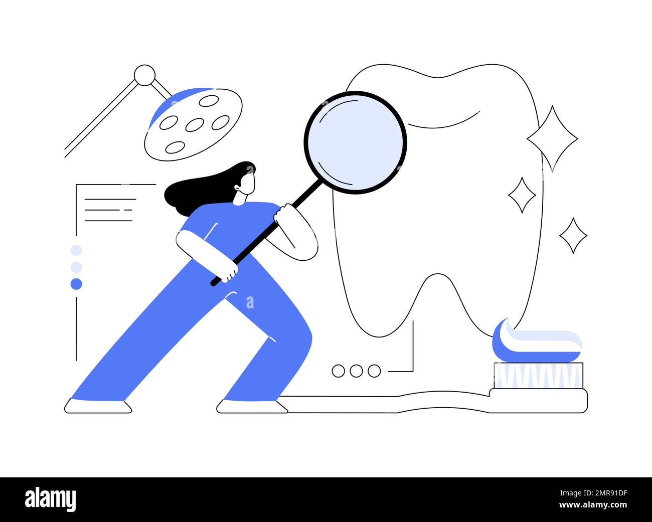 Dental examination abstract concept vector illustration Stock Vector ...