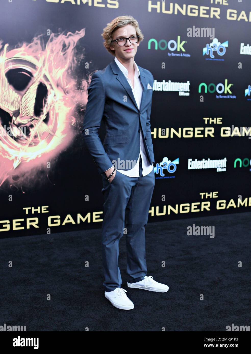 Cody Simpson at the premiere of "The Hunger Games" at the Nokia Theatre ...