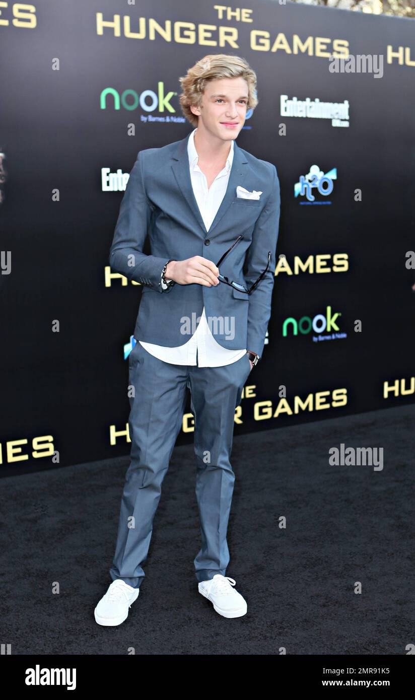 Cody Simpson at the premiere of "The Hunger Games" at the Nokia Theatre ...
