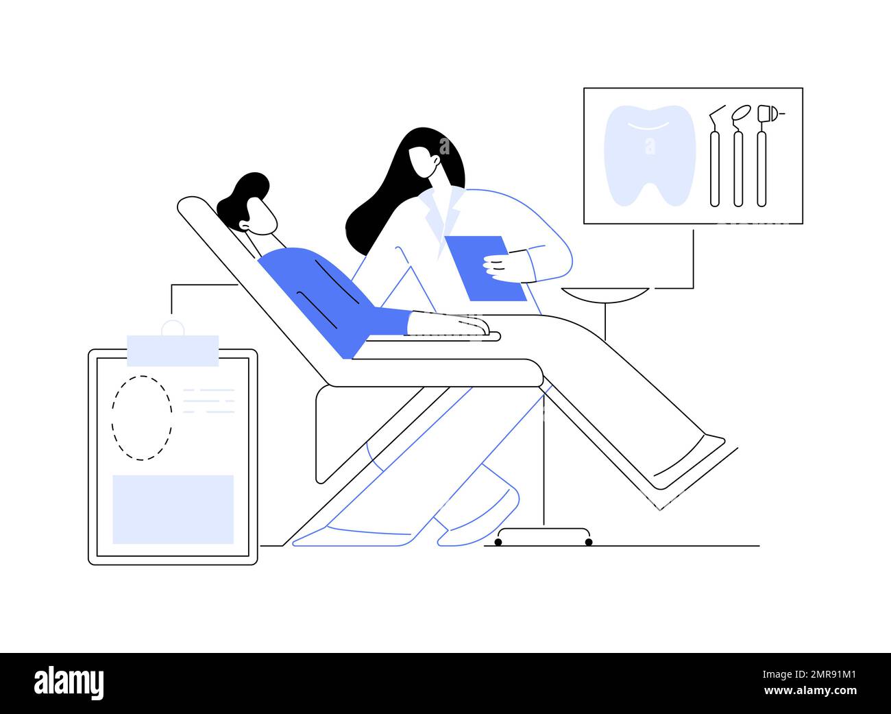 Dental treatment abstract concept vector illustration Stock Vector ...