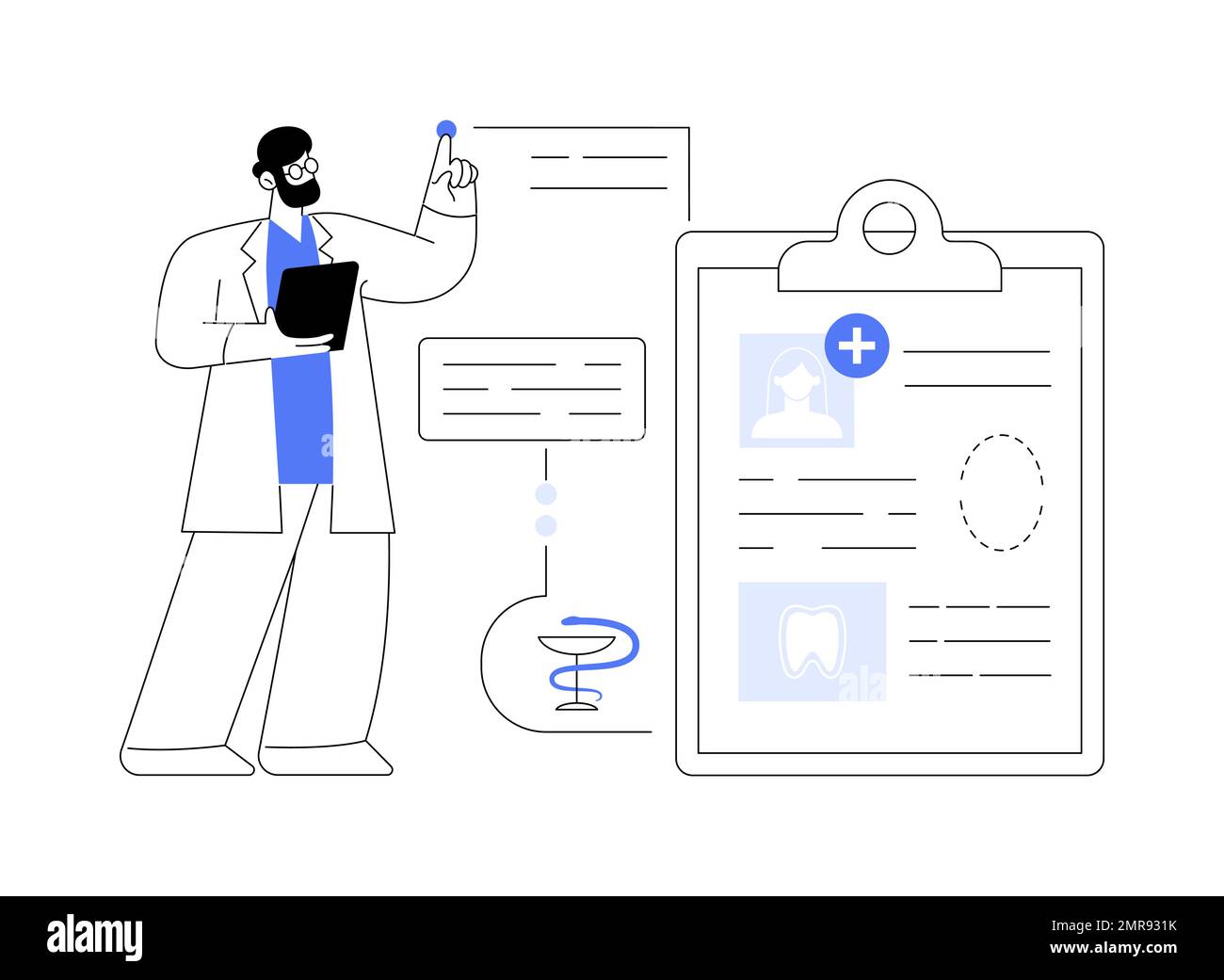 Dental patient card abstract concept vector illustration Stock Vector ...