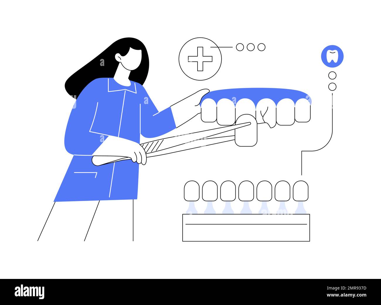 Dental veneers abstract concept vector illustration Stock Vector Image ...