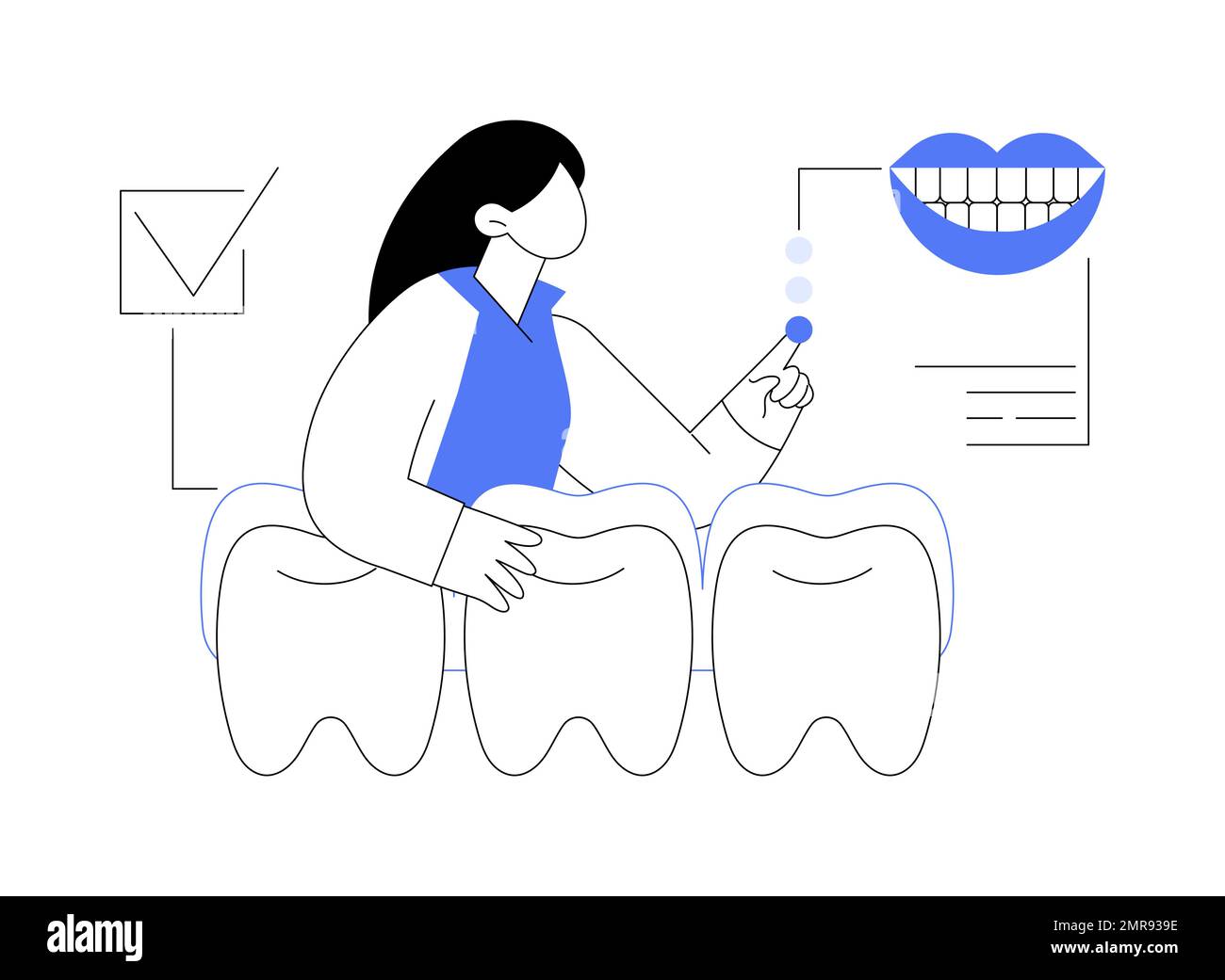 Teeth wear silicone trainer abstract concept vector illustration Stock ...