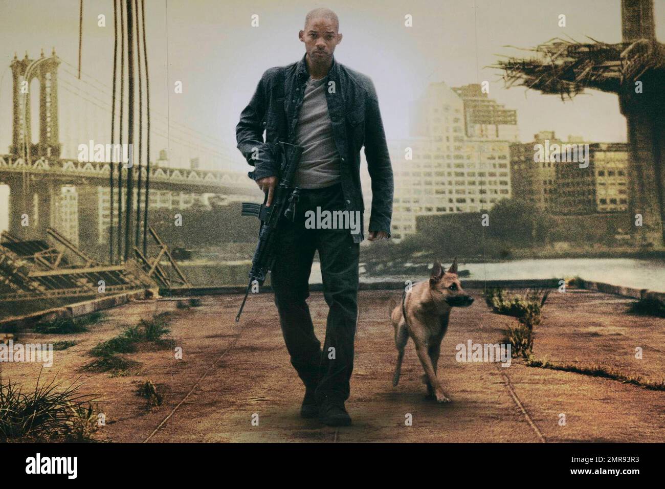 A film poster from the UK premiere of Will Smith's new film "I Am ...