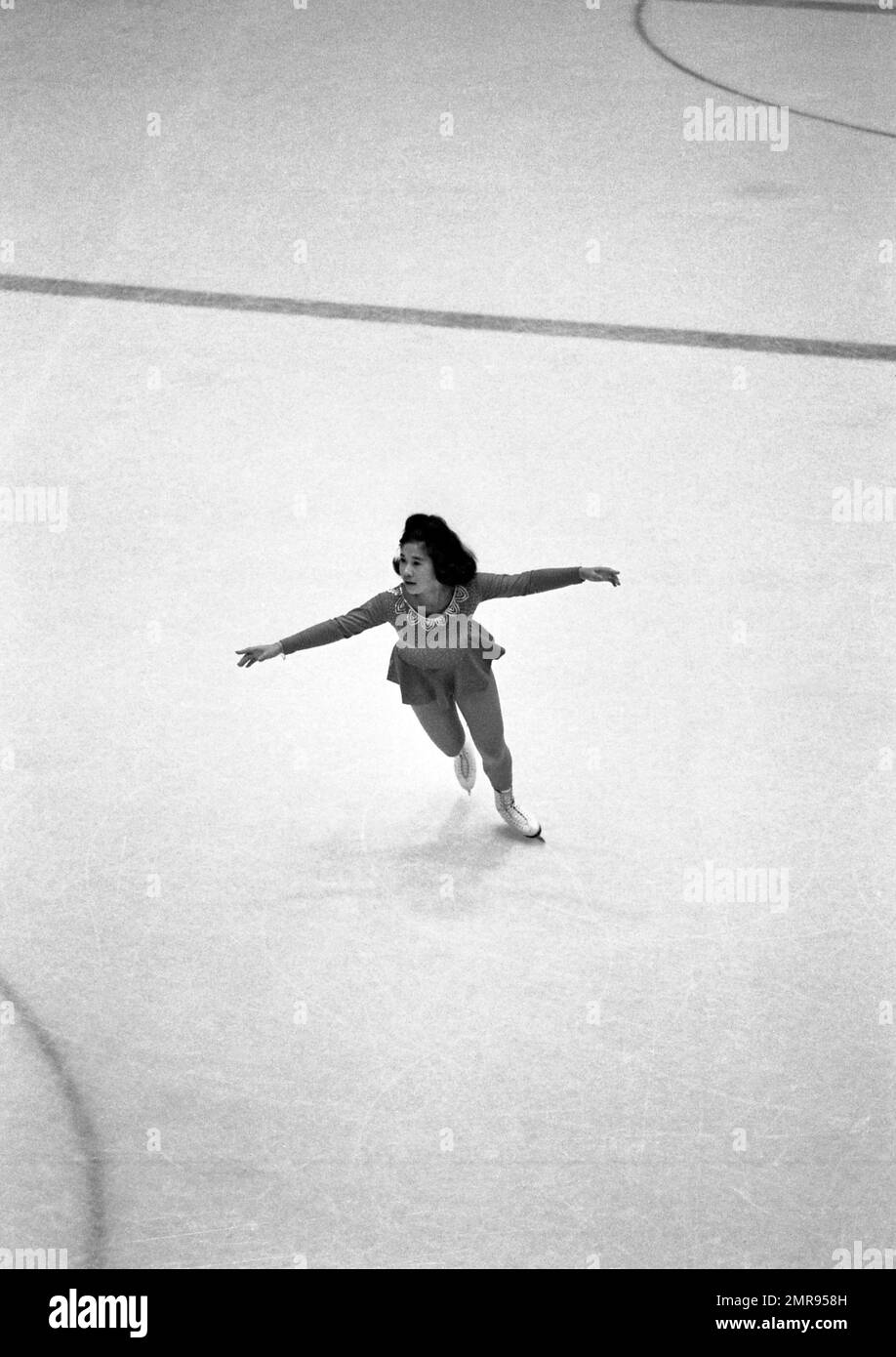 Japanese figure skater Miwa Fukuhara in action on the ice during the ...