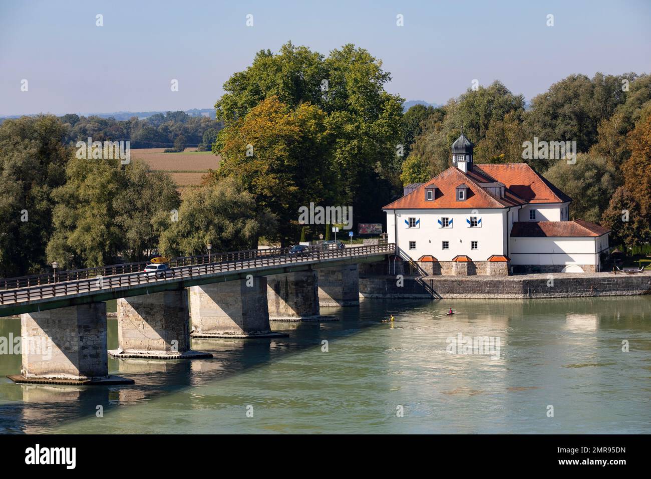 Old Inn Bridge between Schärding and Neuhaus am Inn, Innviertel, Upper ...