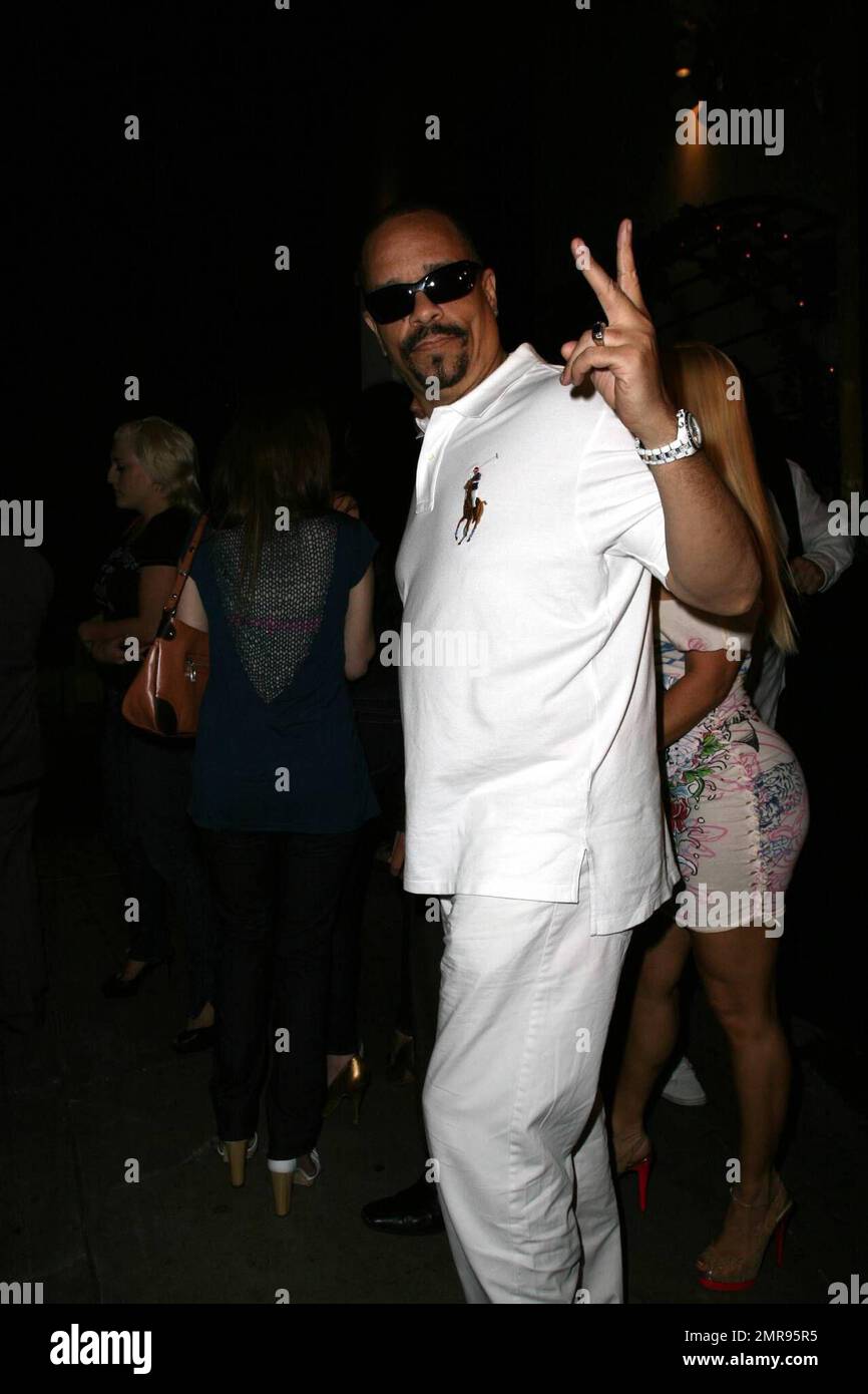 Rapper and actor Ice-T leaves the restaurant STK with his wife, Coco ...