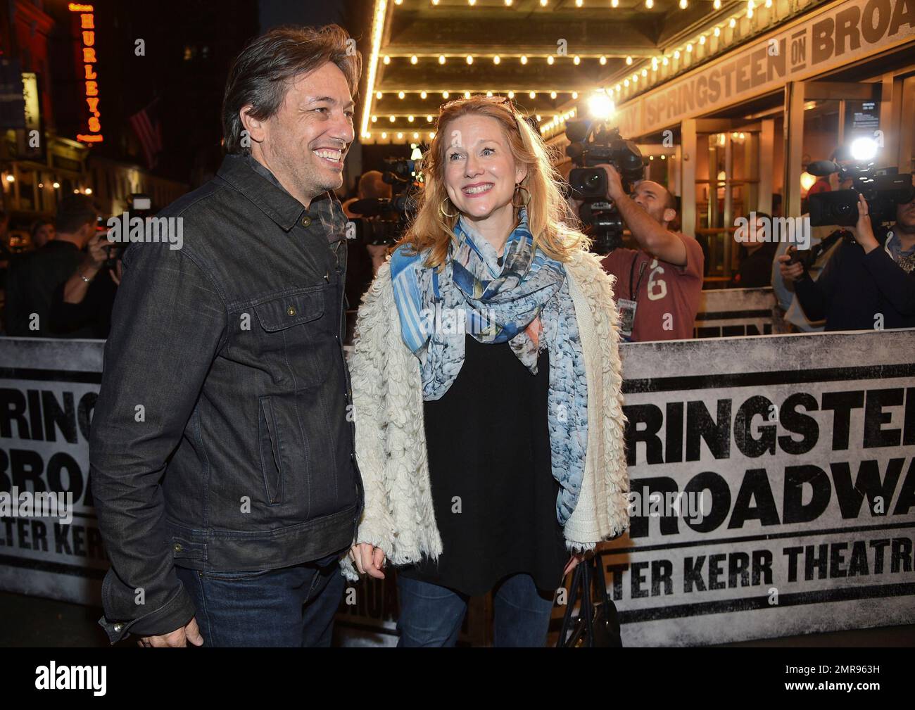 Actress Laura Linney and husband Marc Schauer arrive at "Springsteen On ...