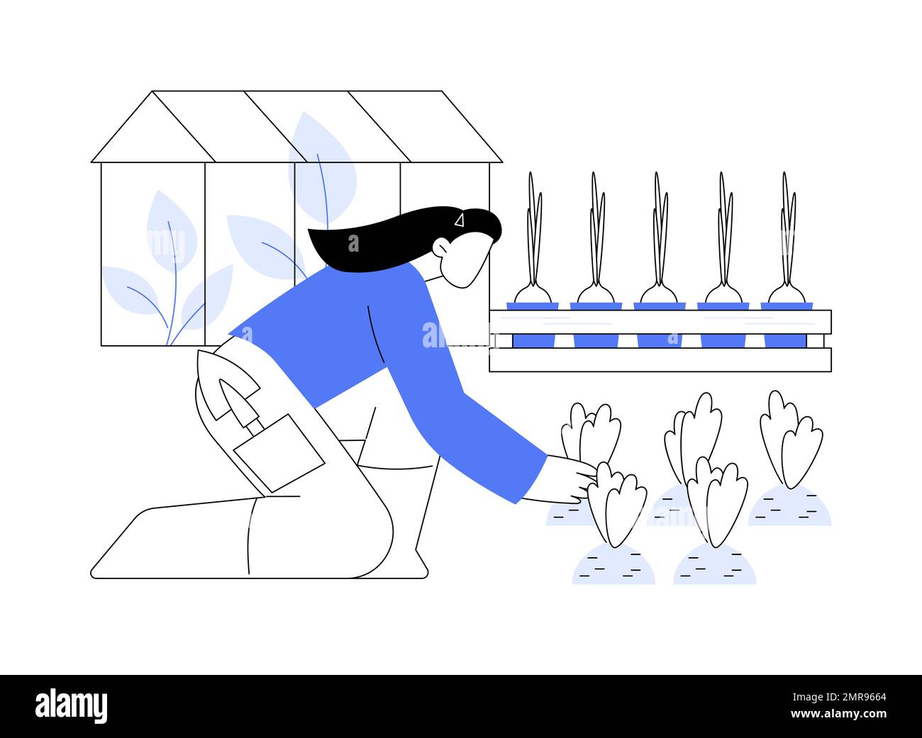 Growing vegetables abstract concept vector illustration Stock Vector ...