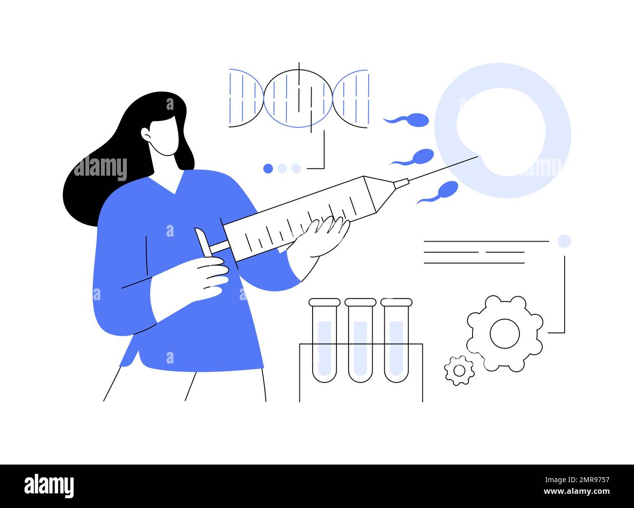 Artificial reproduction abstract concept vector illustration Stock ...