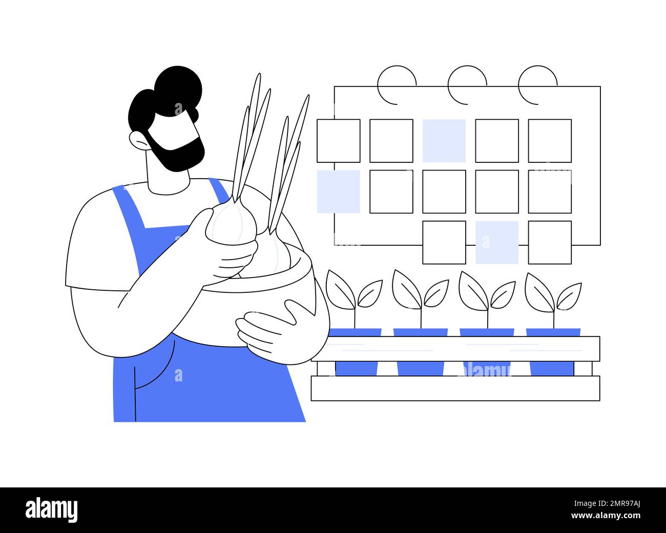 Planting bulbs abstract concept vector illustration Stock Vector Image ...